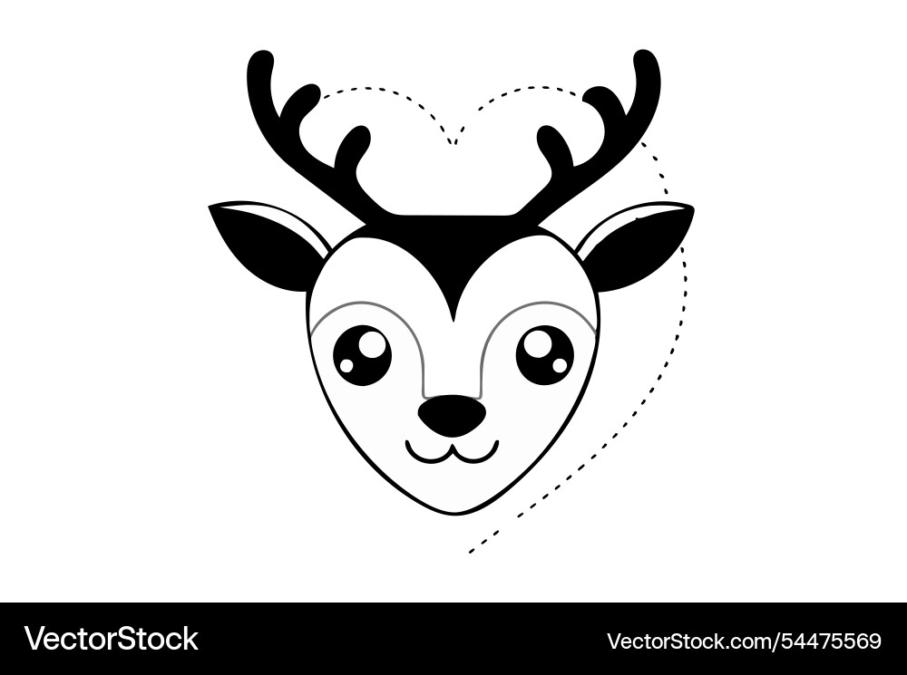 Reindeer love icon Royalty Free Vector Image - VectorStock