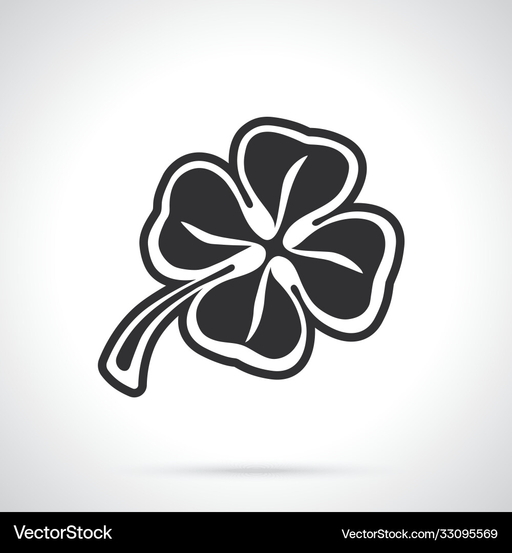 Silhouette clover Royalty Free Vector Image - VectorStock