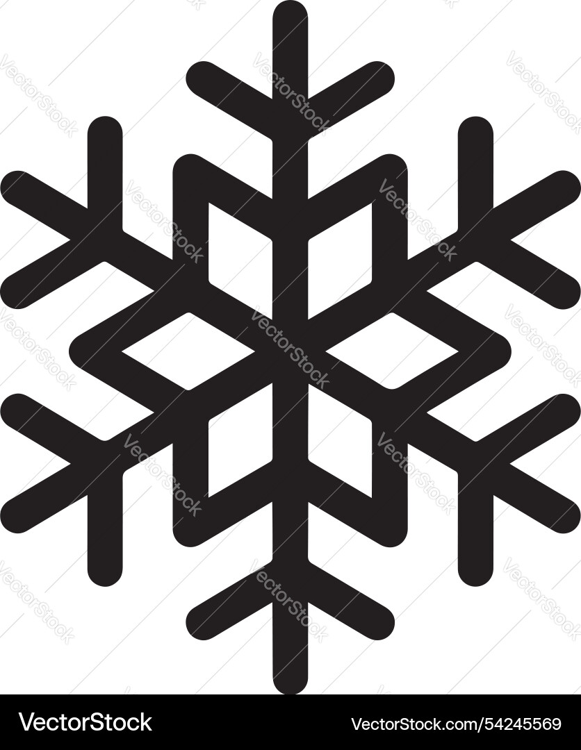 Snowflake icon Royalty Free Vector Image - VectorStock