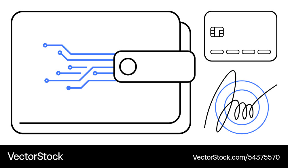 Digital wallet concept with technology integration