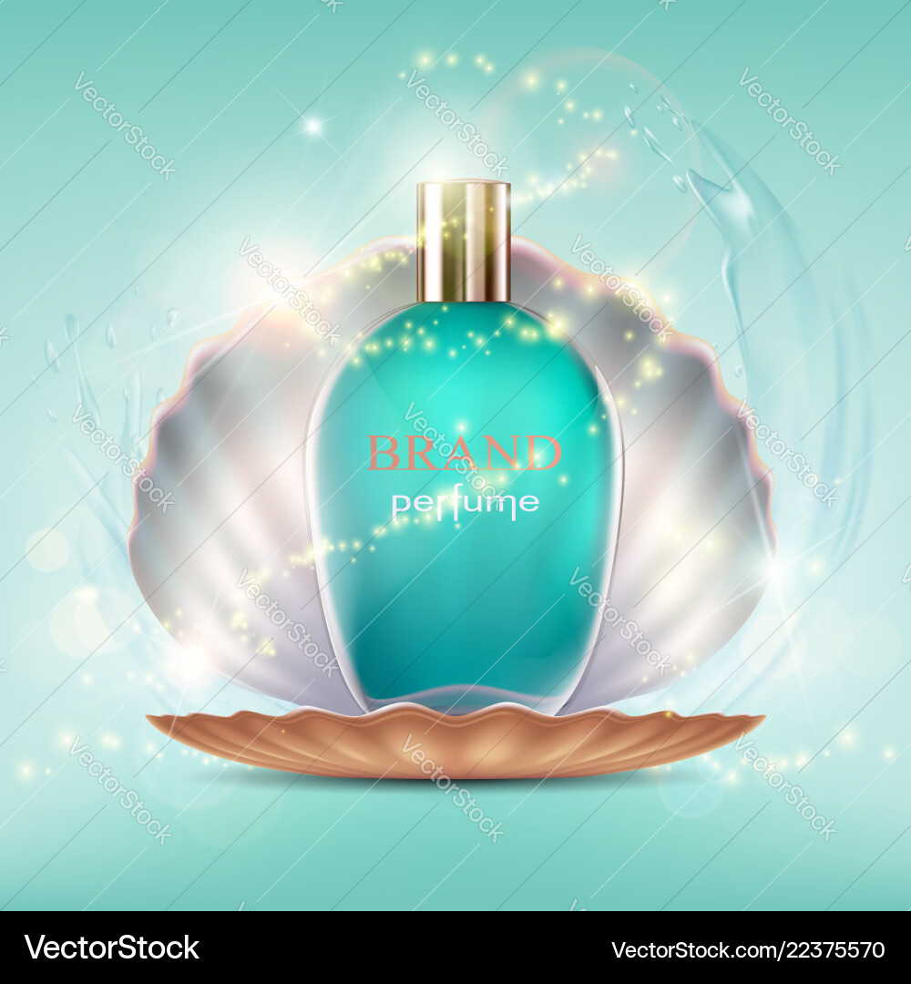 Glass bottle with a perfume Royalty Free Vector Image