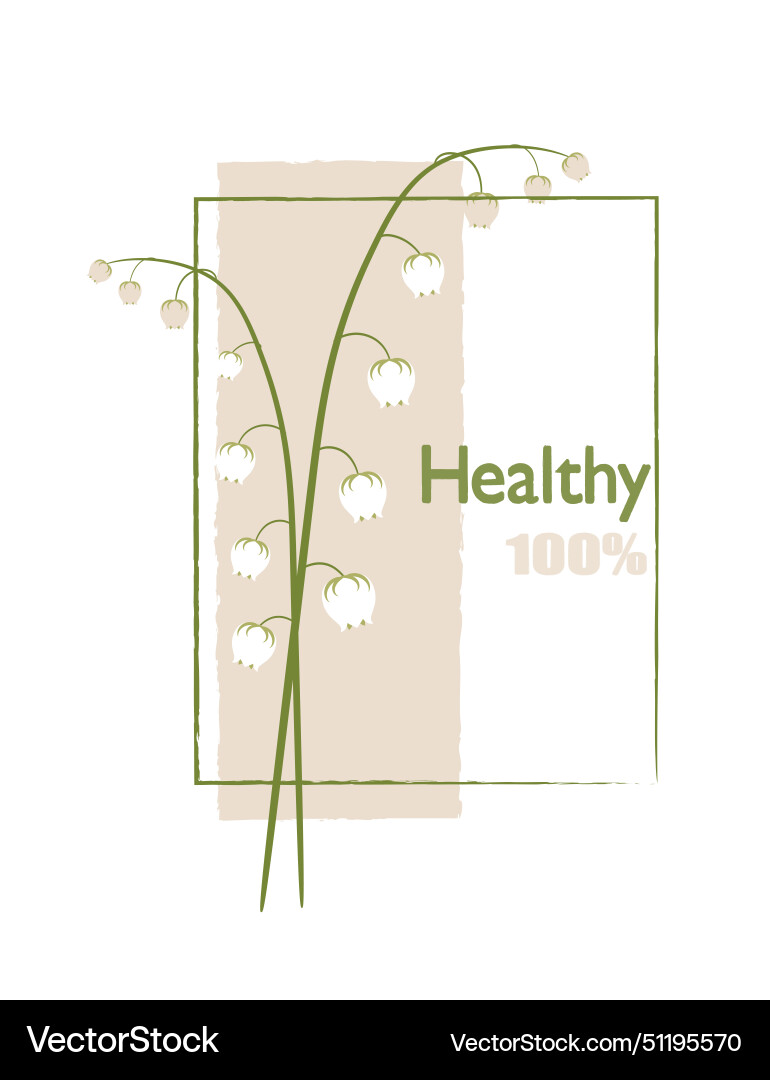 Healthy 100 sticker Royalty Free Vector Image - VectorStock