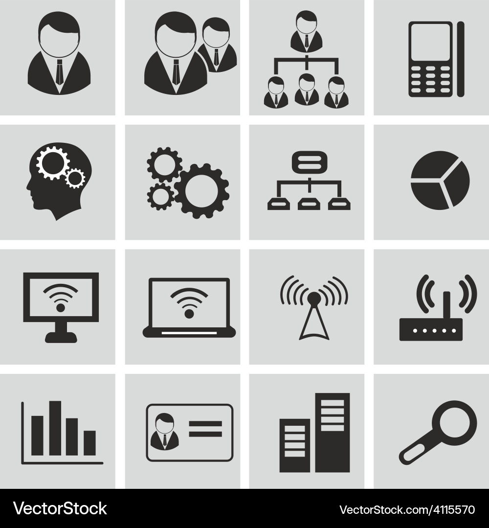 Human resources icons Royalty Free Vector Image