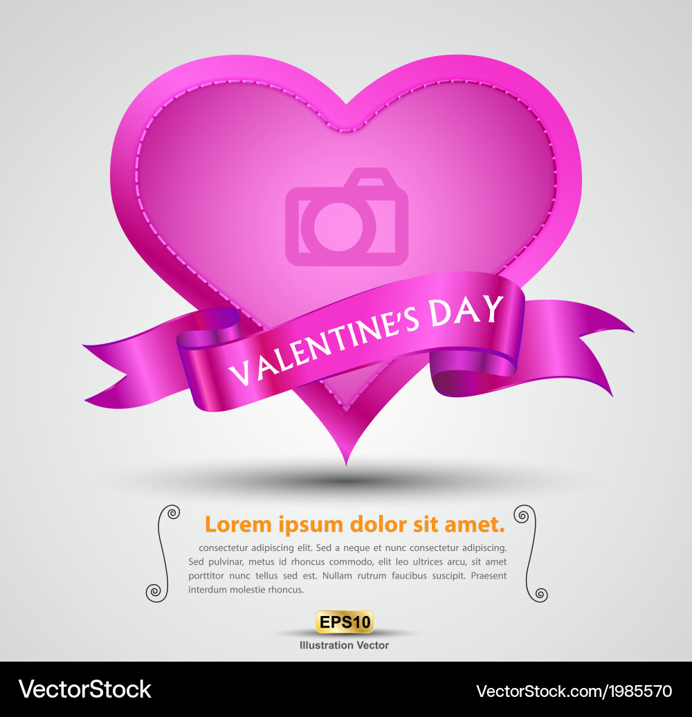Pink heart Royalty Free Vector Image - VectorStock