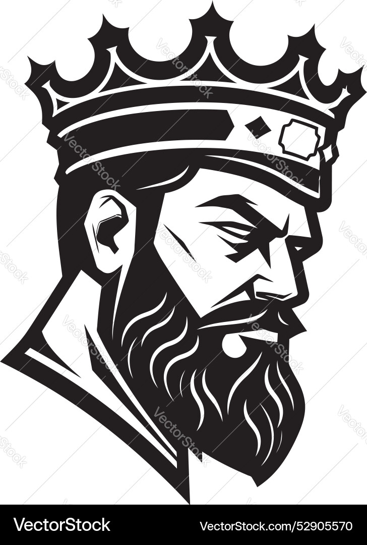 Royal resplendence monochromatic depiction Vector Image
