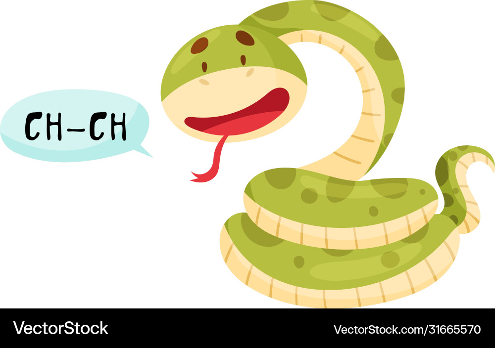 Snake with open mouth making hiss sound isolated Vector Image