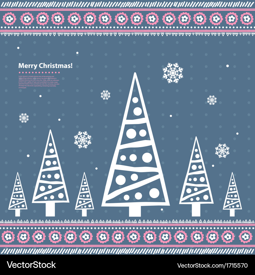 Vintage christmas set of design elements Vector Image