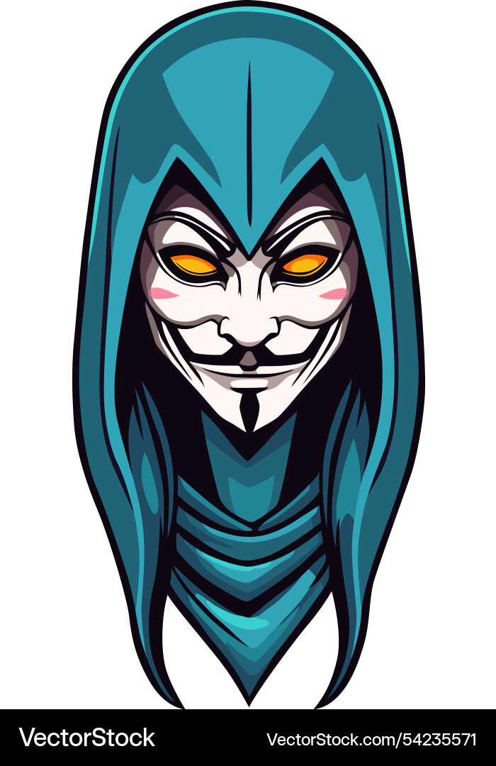 Anonymous esport logo icon sticker hacker Vector Image