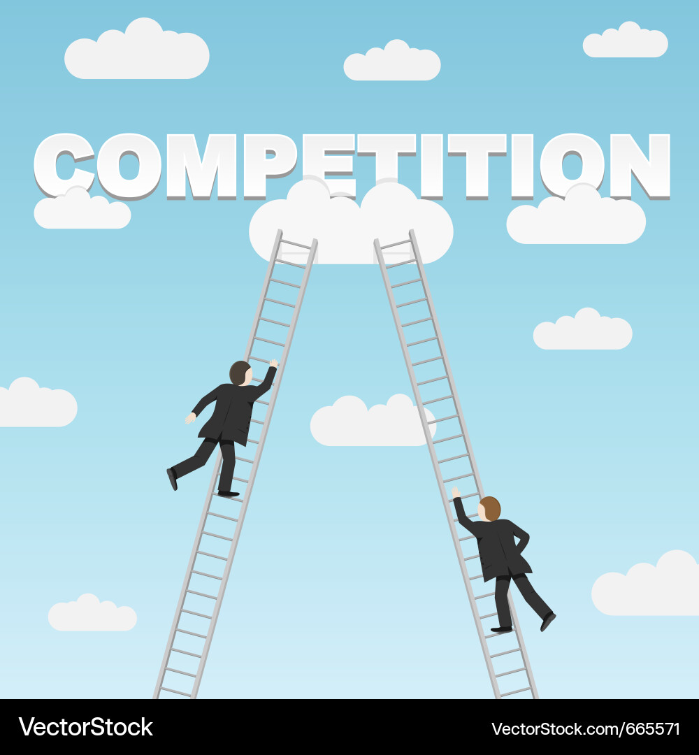 Business competition between two businessmen Vector Image