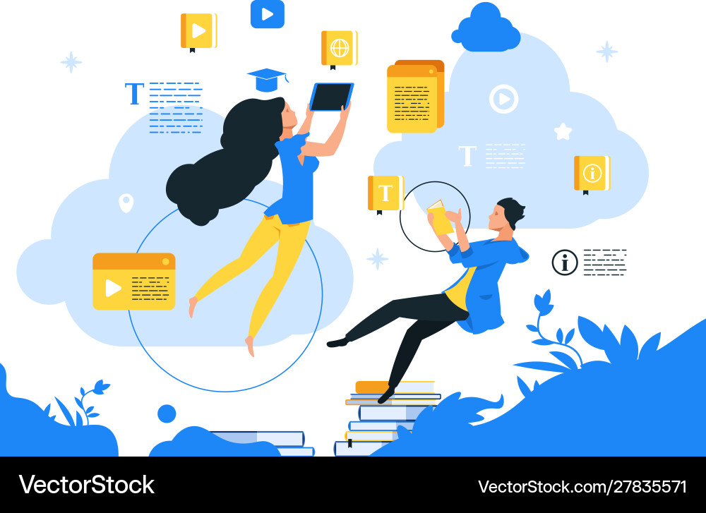 Education and training concept teamwork Royalty Free Vector