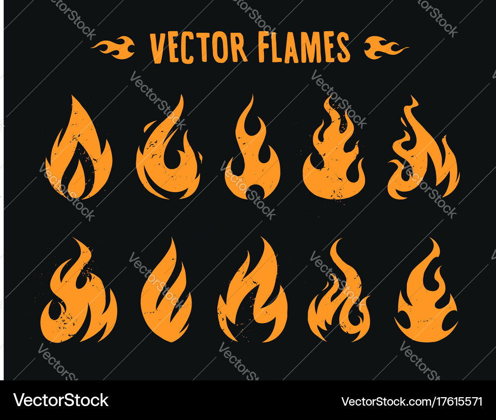 Flames Royalty Free Vector Image - VectorStock