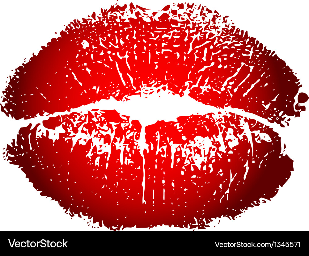 Kiss print Royalty Free Vector Image - VectorStock