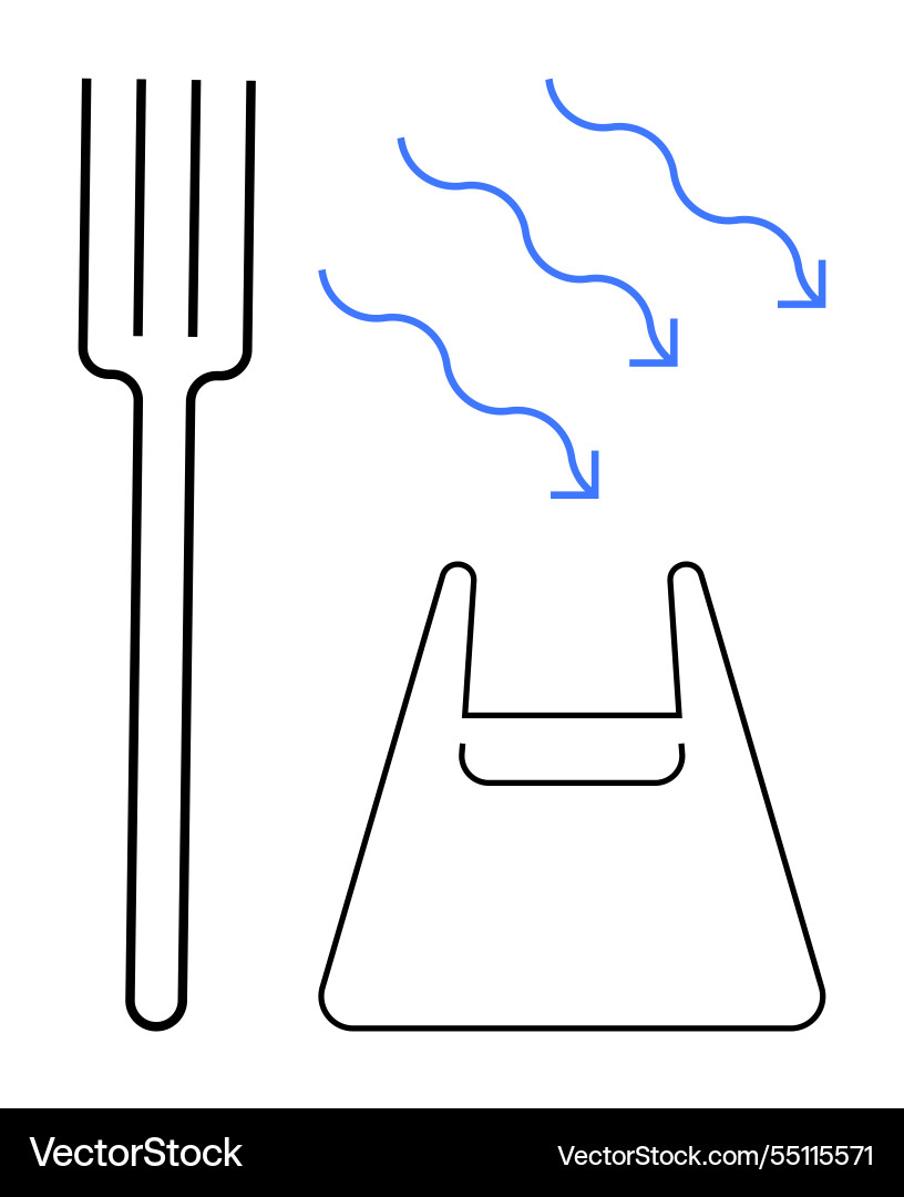 Kitchen utensils and cooking vibes fork pot Vector Image