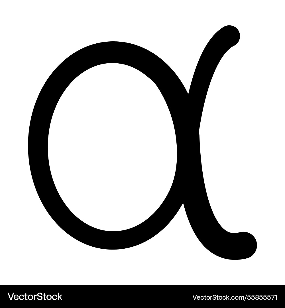 Majestic alpha symbol illuminates ancient greek Vector Image