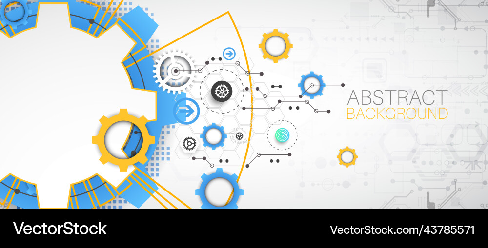 Modern futuristic engineering science technology Vector Image