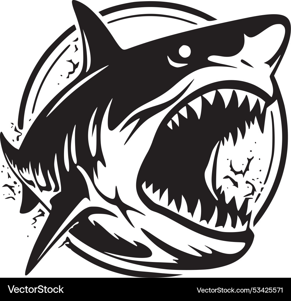 Shark - minimalist and simple silhouette Vector Image
