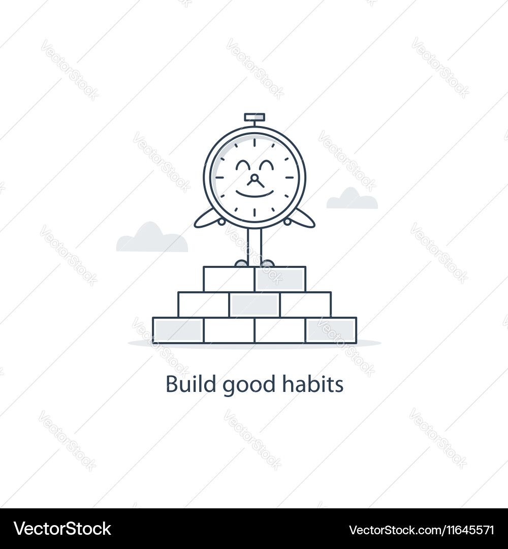Time to change and develop good habits Royalty Free Vector