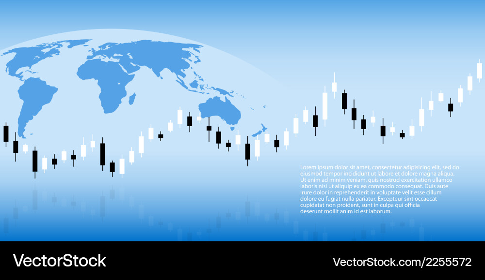 Candlestick graph background Royalty Free Vector Image