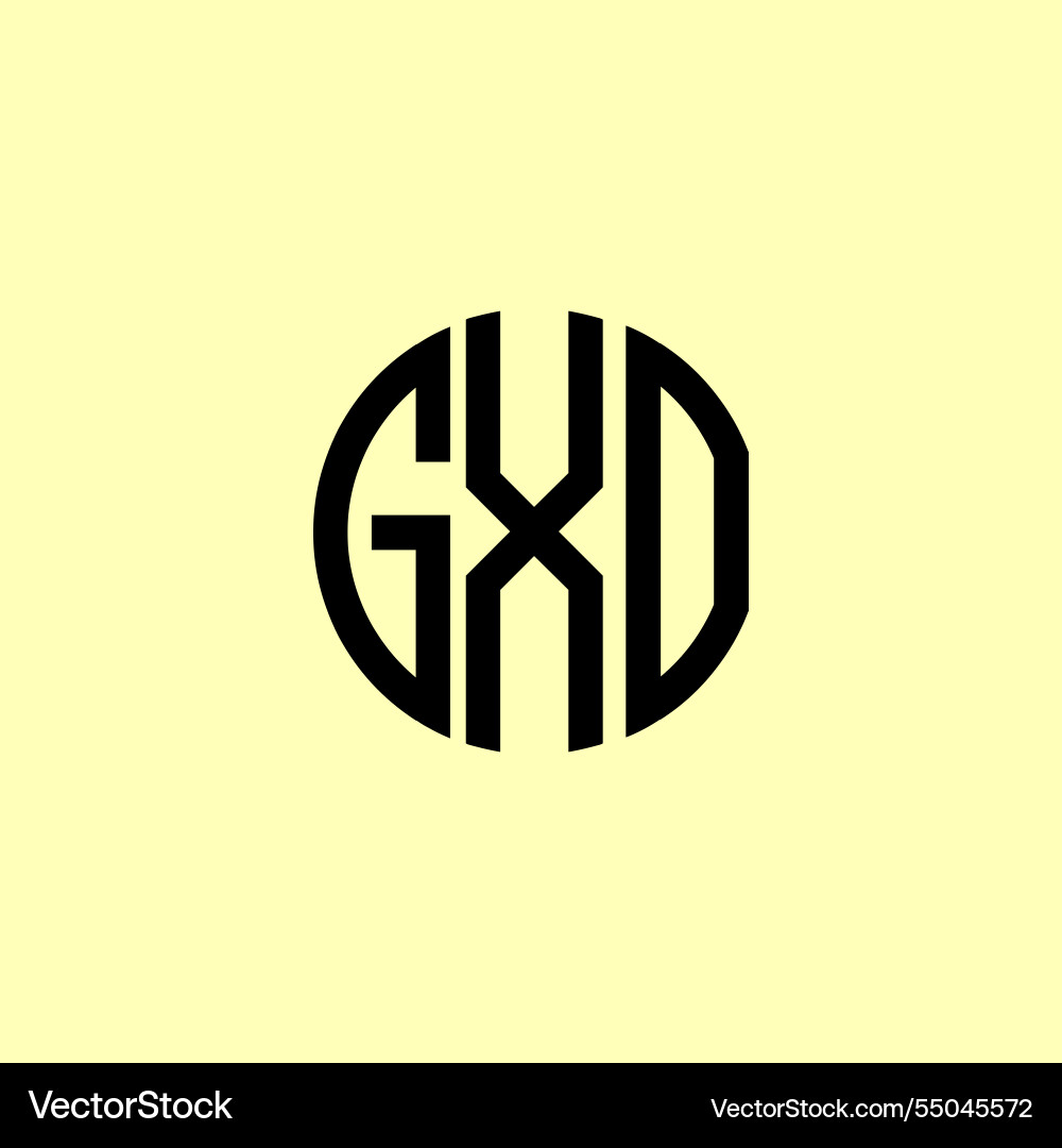 Creative rounded initial letters gxo logo Vector Image