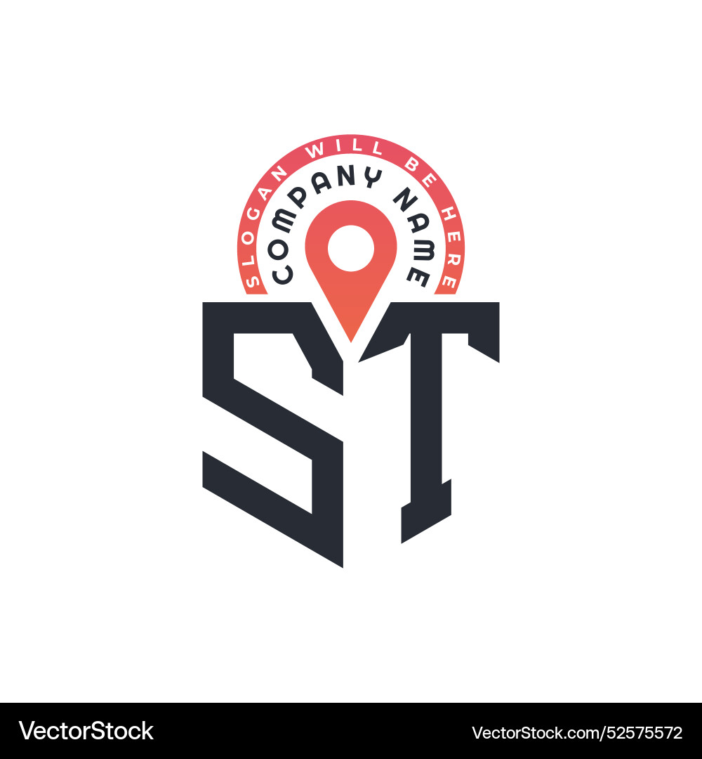 St location logo design for human resources Vector Image