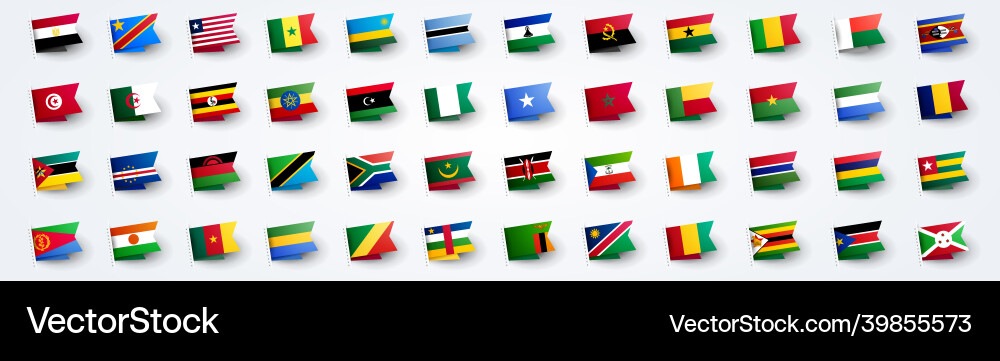 Africa Flag Collection Royalty Free Vector Image
