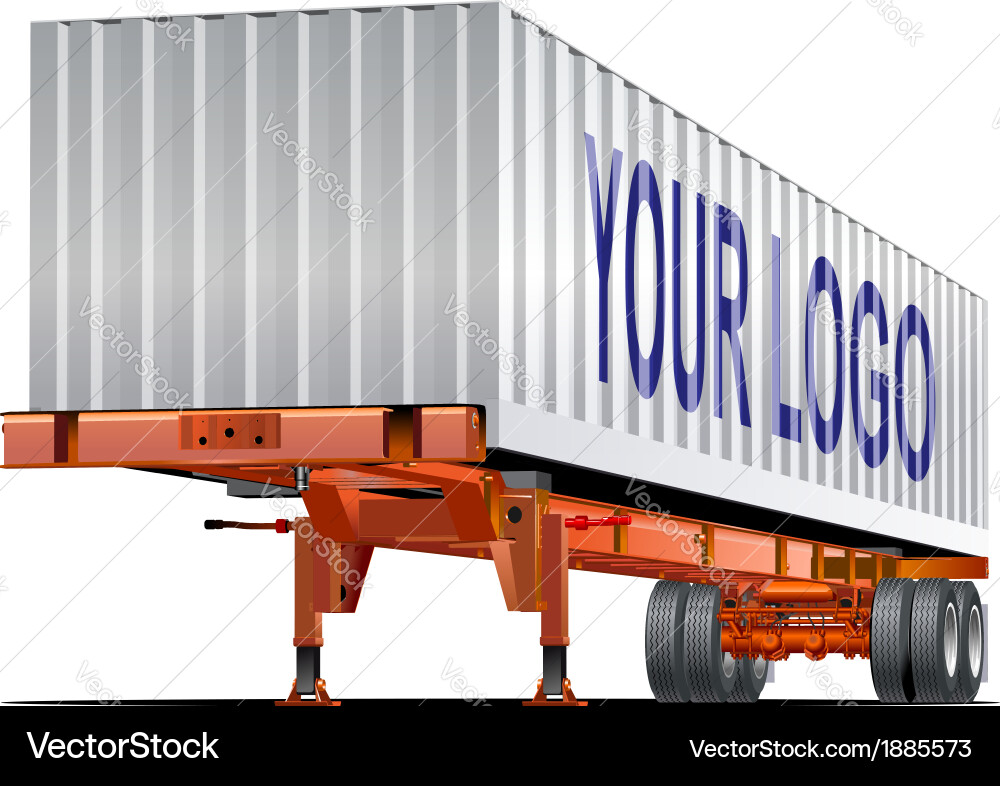 Cargo semi trailer Royalty Free Vector Image - VectorStock