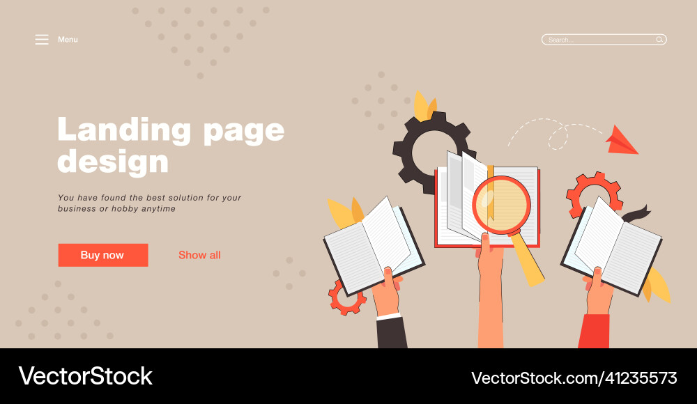 Cartoon hands holding open books Royalty Free Vector Image