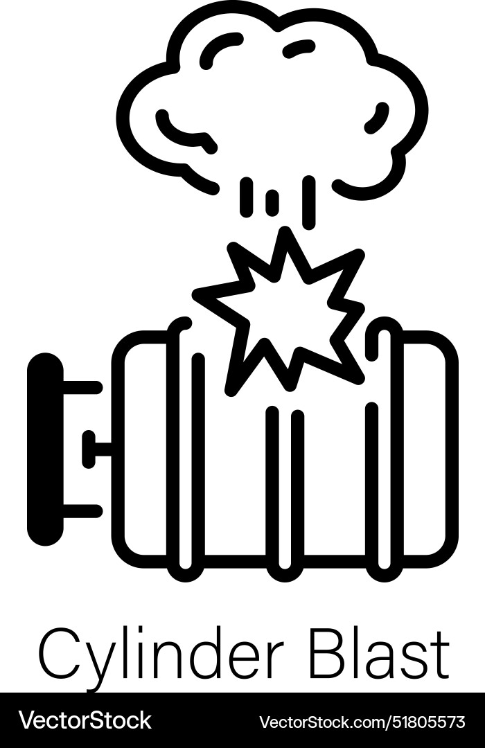 Cylinder blast Royalty Free Vector Image - VectorStock