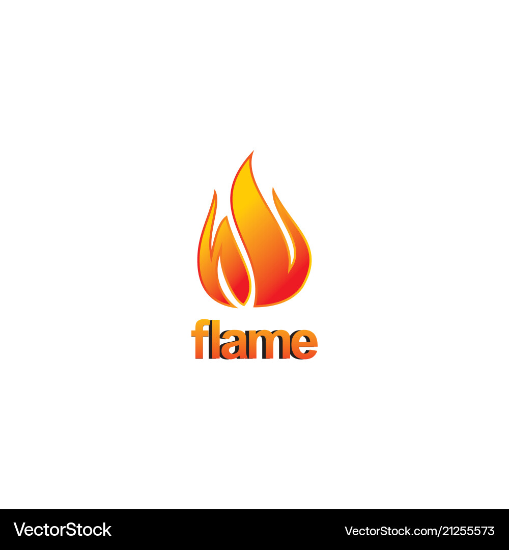Flame fire logo Royalty Free Vector Image - VectorStock