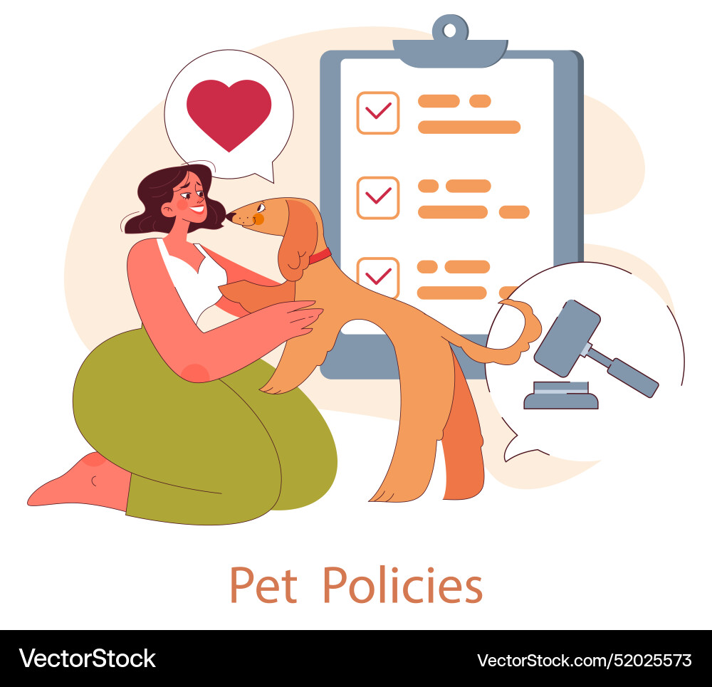 Pet friendly space flat Royalty Free Vector Image