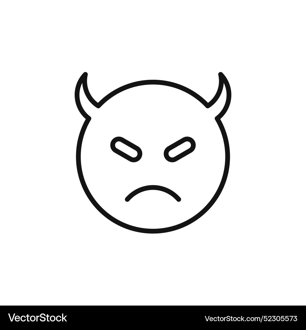Satan evil icon outline collection in black Vector Image
