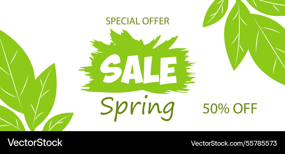 Spring sale sign Royalty Free Vector Image - VectorStock
