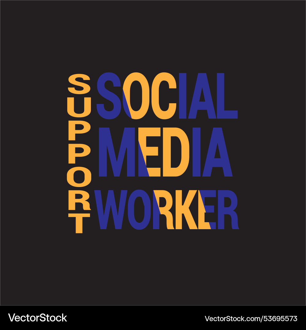 Support social media worker Royalty Free Vector Image