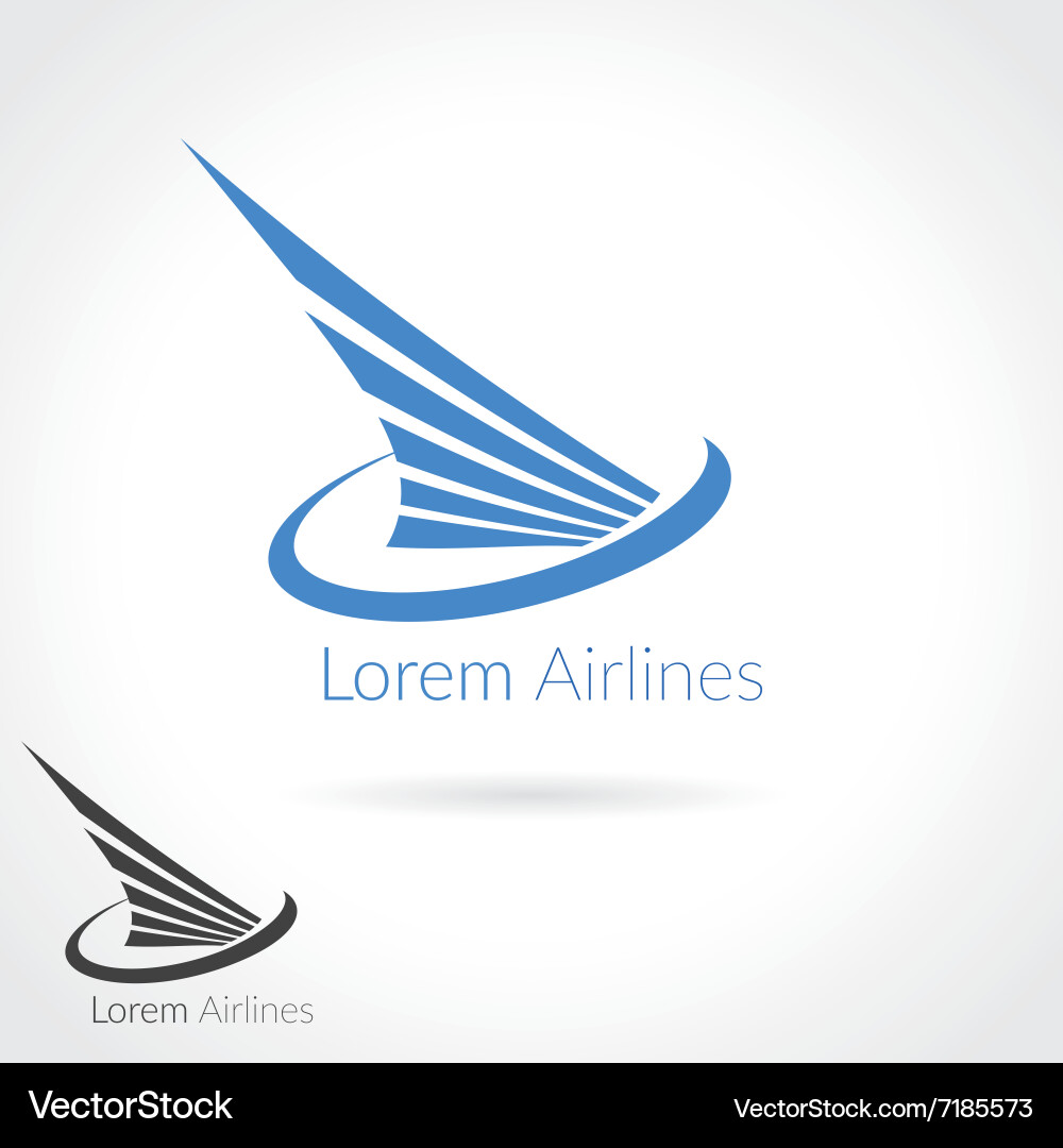 Wing abstract logo template for flight company air
