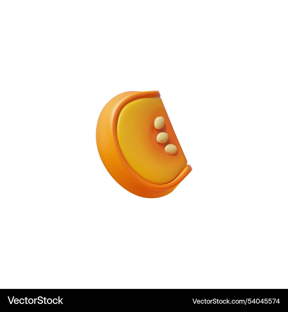 3d graphics depicting a sliced piece Royalty Free Vector