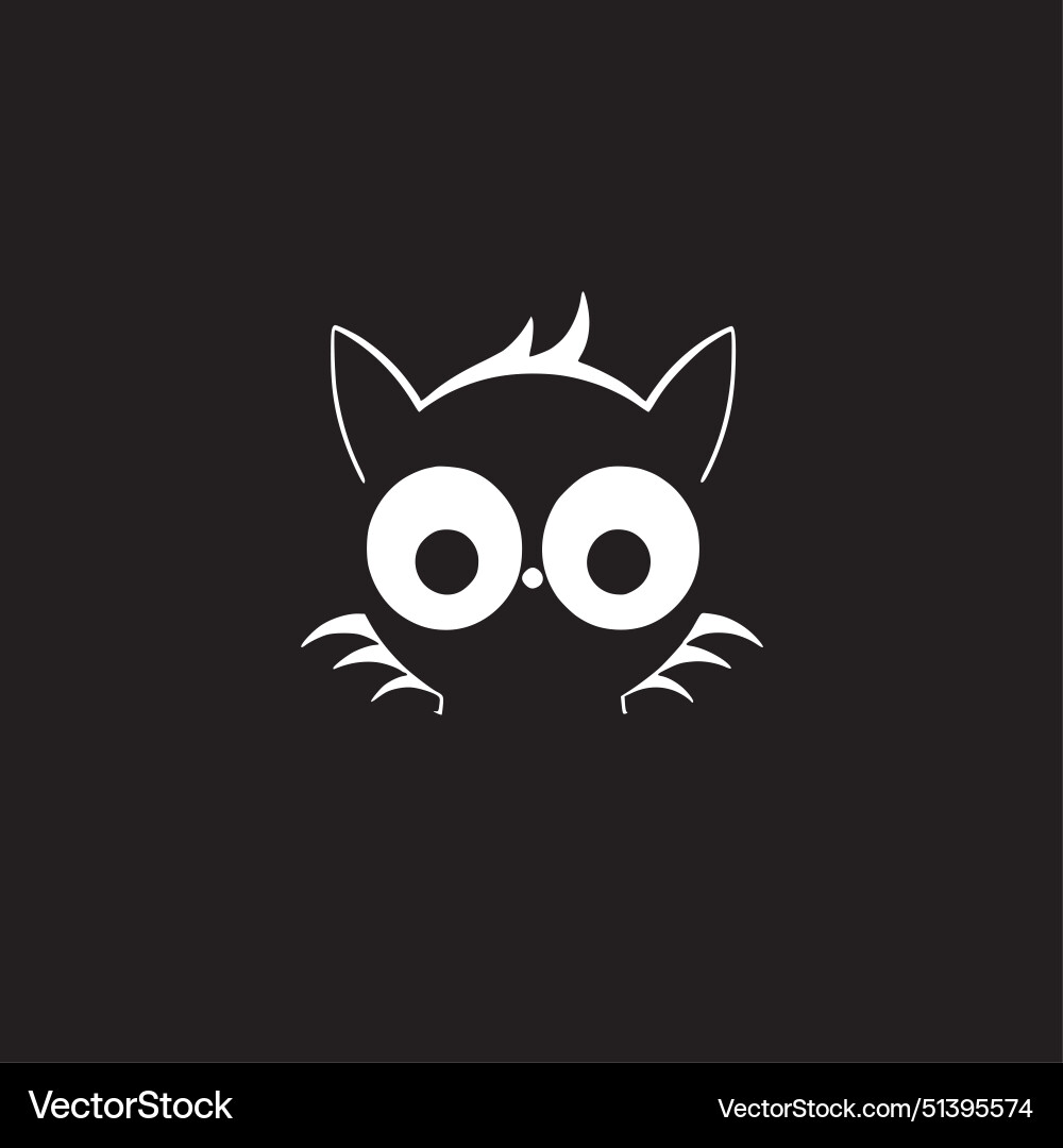 Cat - black and white isolated icon Royalty Free Vector
