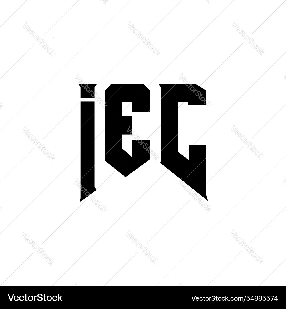 Iec letter logo design for technology company Vector Image