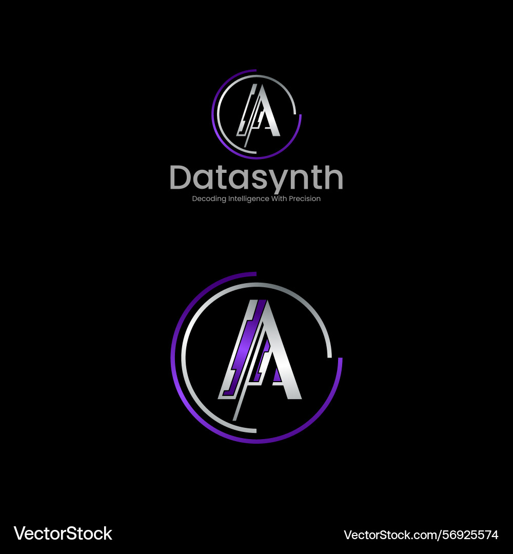 Tech company logo minimalistic a symbol Royalty Free Vector