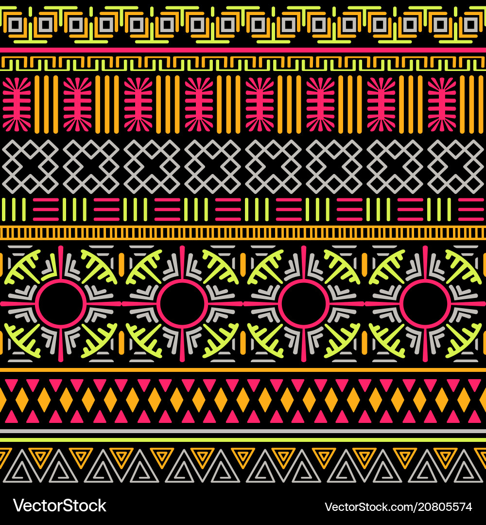 Tribal seamless pattern Royalty Free Vector Image