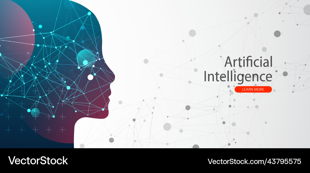 Artificial intelligence technical background Vector Image
