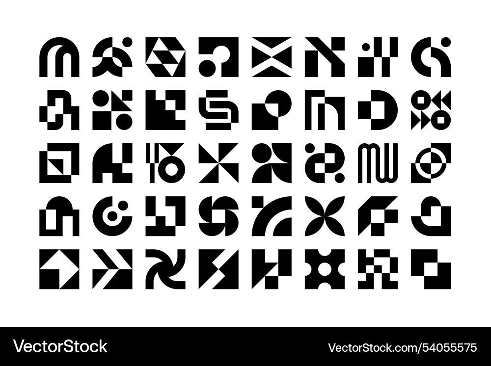 Brutalist geometric shapes Royalty Free Vector Image