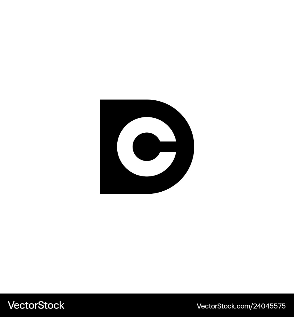 Dc cd monogram logo icon Royalty Free Vector Image