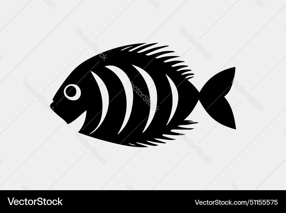 Fish silhouette Royalty Free Vector Image - VectorStock