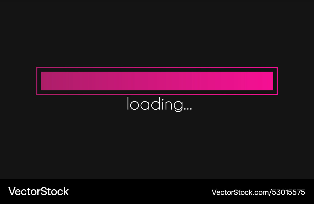 Load Bar Progress Gradient Download Interface Vector Image