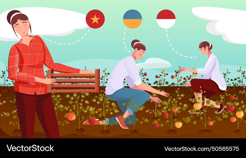 Migrant workers Royalty Free Vector Image - VectorStock