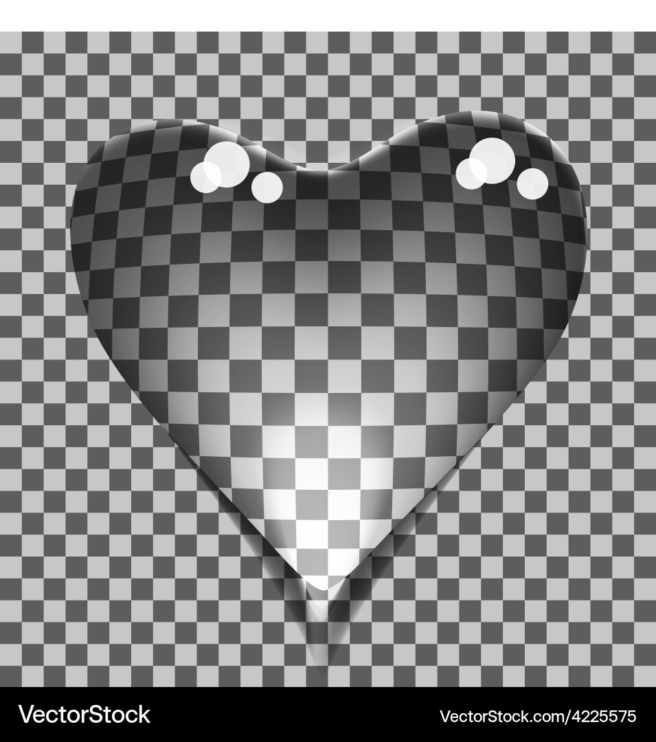 Transparent bubbles heart Royalty Free Vector Image