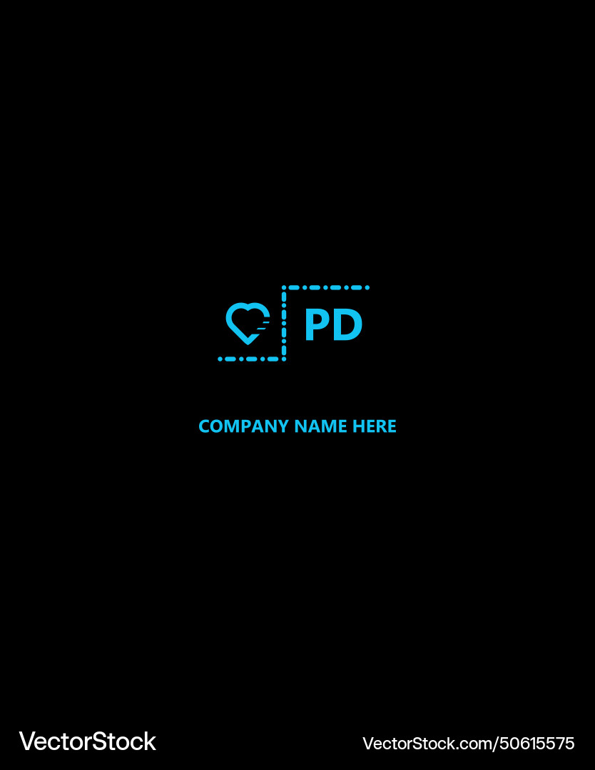 Unique attractive creative pd letter logo design Vector Image