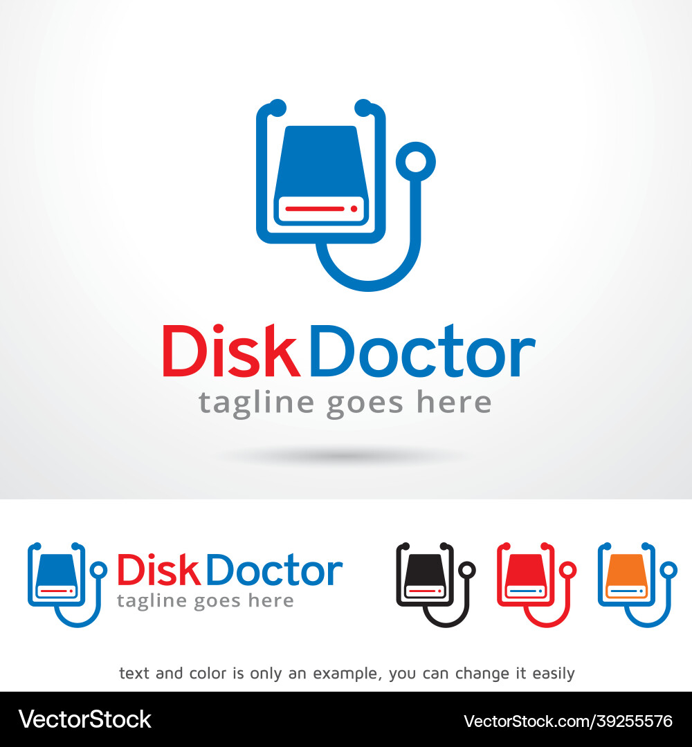 Disk logo template Royalty Free Vector Image - VectorStock