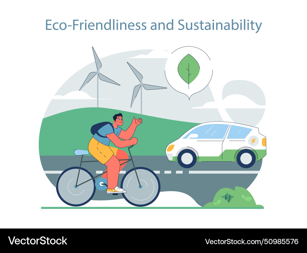 Eco-friendliness and sustainability concept Vector Image