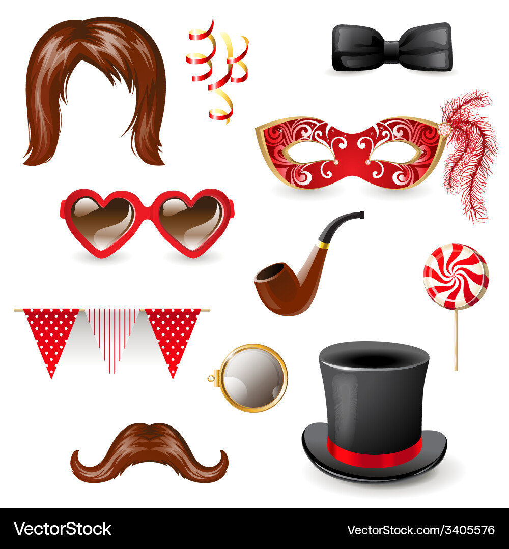 Masquerade elements Royalty Free Vector Image - VectorStock